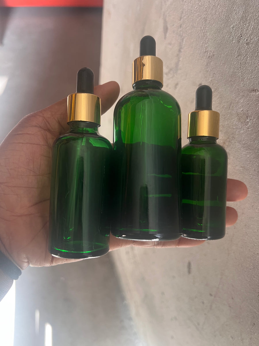 Green dropper bottles – Partylocks